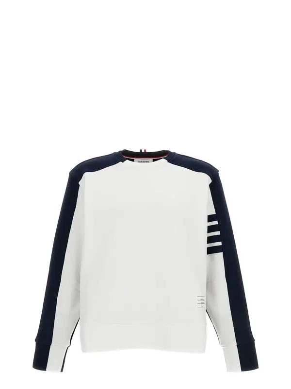 Thom Browne 4-bar Colorblock Crewneck Sweatshirt - Multicolor
