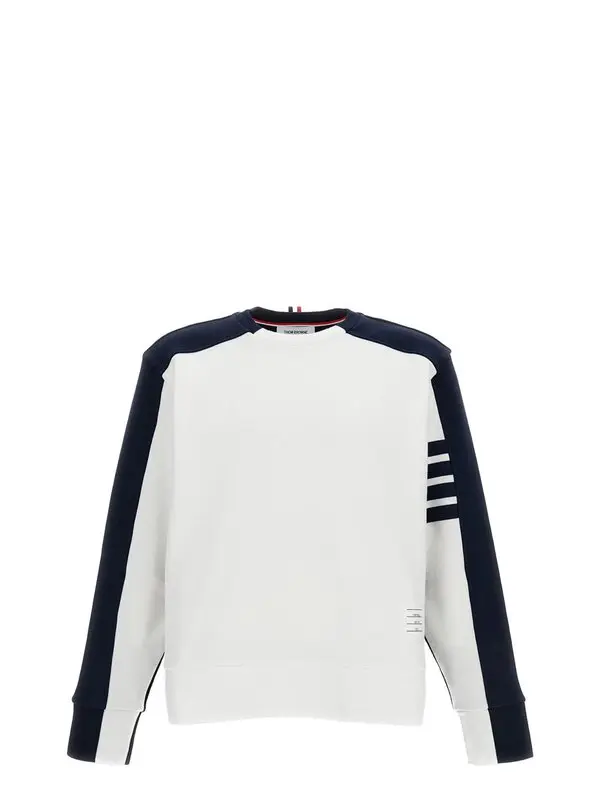 Thom Browne 4-bar Colorblock Crewneck Sweatshirt - Multicolor