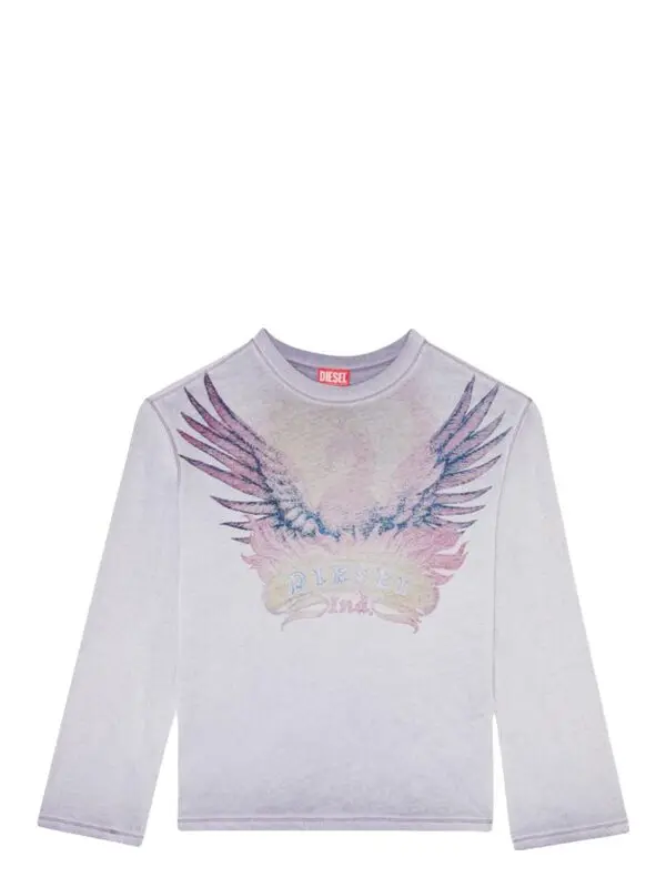 DIESEL® Long-sleeve Graphic T-shirt - Lavender