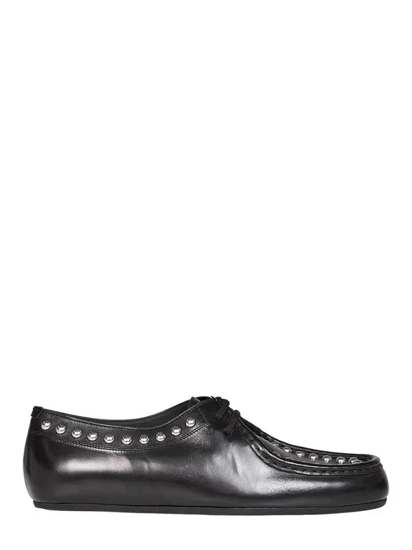 JIL SANDER Hood Stud-embellished Loafers - Black