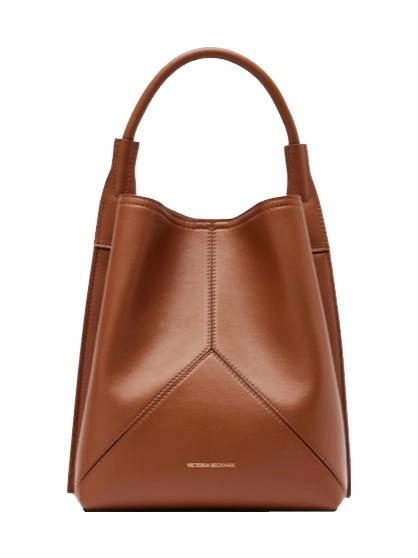 Victoria Beckham Medium Leather Bucket Bag - Brown