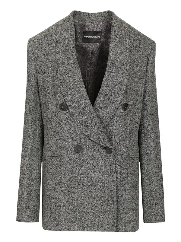 Emporio Armani Double-breasted Blazer - Grey