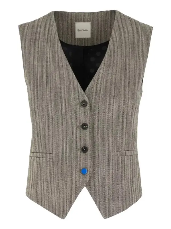 Paul Smith Single-breasted Vest - Gray
