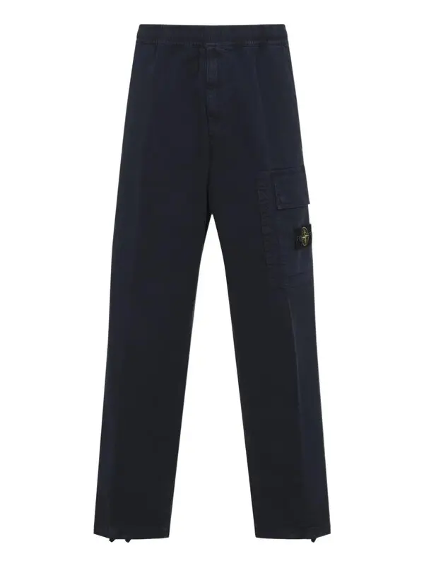 Stone Island Jogger Trousers With Old Effect - Blue