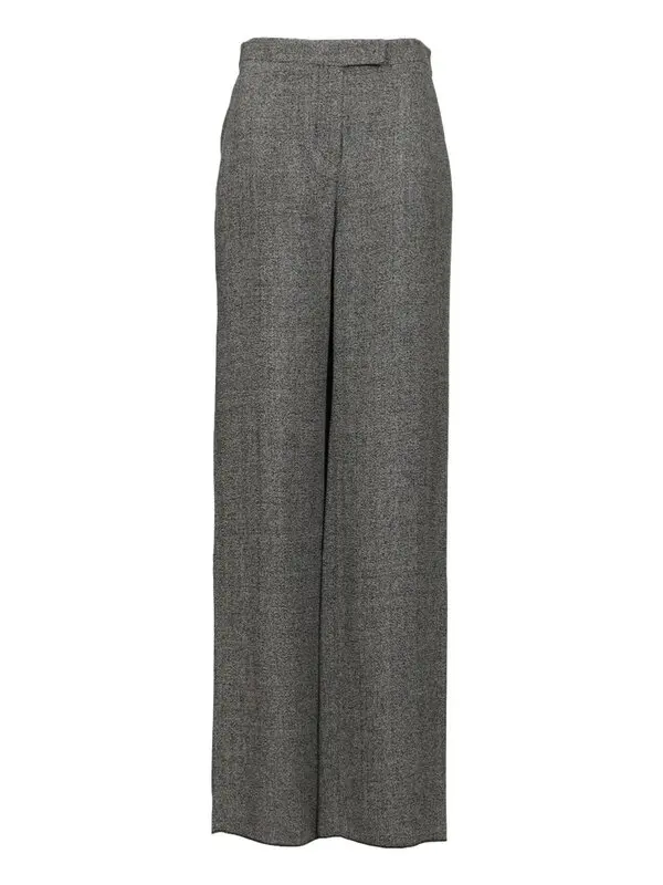 Emporio Armani Straight-leg Trousers With Pleat Details - Grey