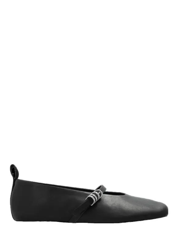 Rag & Bone Buckle Mary Jane Flats - Black