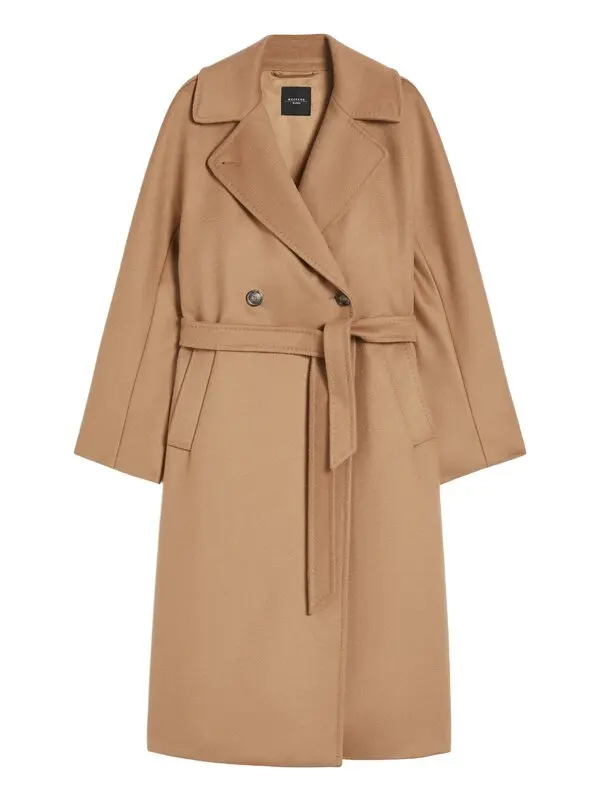 Max Mara Double-breasted Wool Coat - Camel