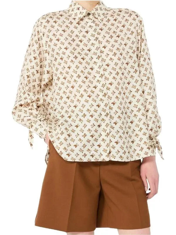 Max Mara Long Sleeve Printed Shirt - White