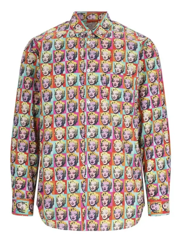 Comme Des Garçons Motif Printed Poplin Shirt - Multicolor