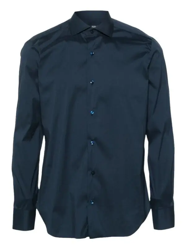 BARBA NAPOLI Long-sleeved Shirt - Midnight Blue