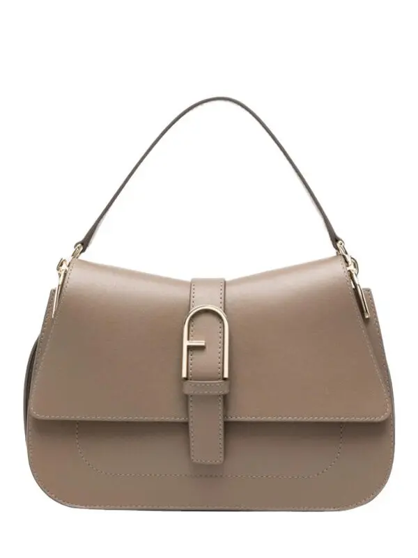 Furla Buckle-detail Shoulder Bag - Grey