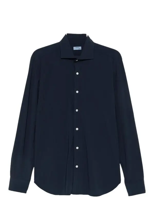 BARBA NAPOLI Long-sleeved Shirt - Navy Blue