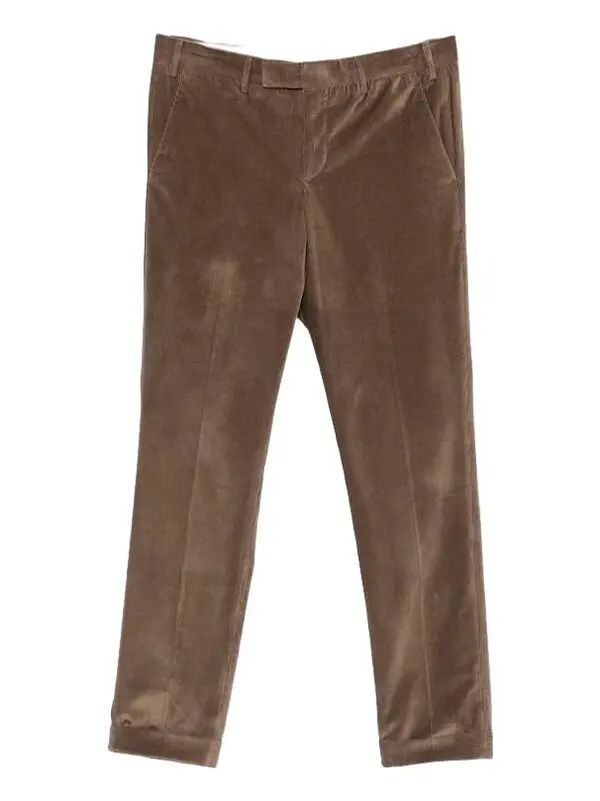 PT TORINO Corduroy Trousers With Belt Loops - Brown