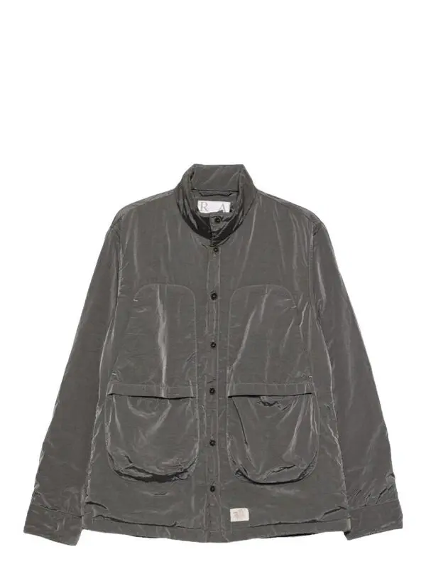 RANRA Long Sleeve Casual Jacket With Stand-up Collar - Grey