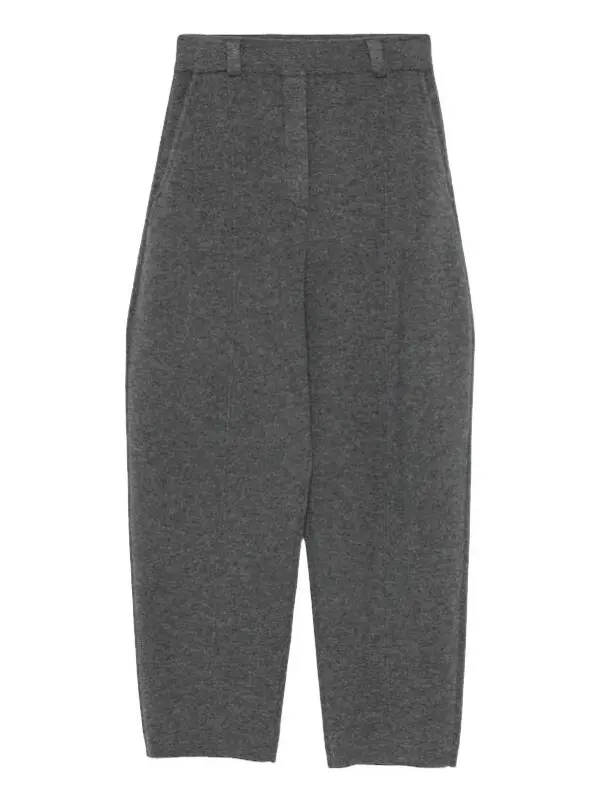 LISA YANG Wrenda Belt-loop Knitted Trousers - Graphite Grey