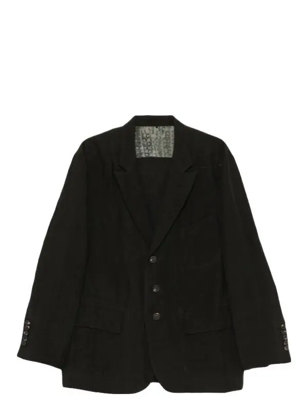 ZIGGY CHEN Single-breasted Notched-lapels Jacket - Black