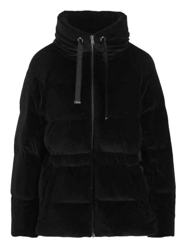 Herno Long-sleeved Padded Cotton Coat - Black