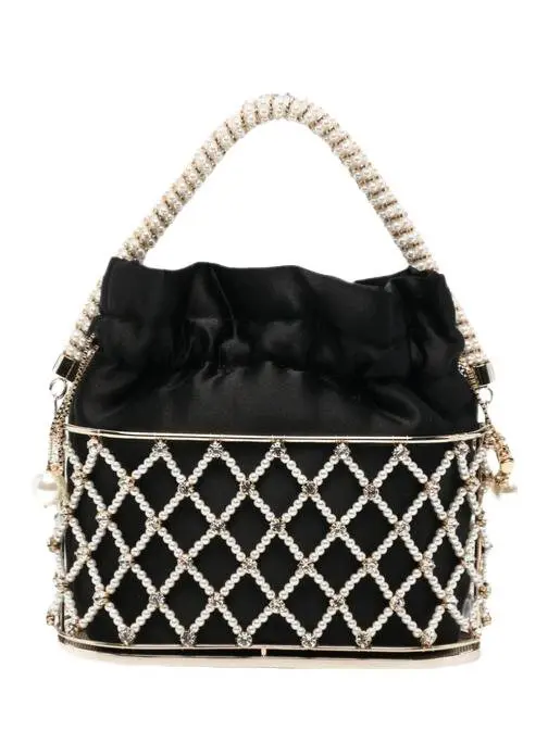 Rosantica Embellished Drawstring Tote Bag - Black