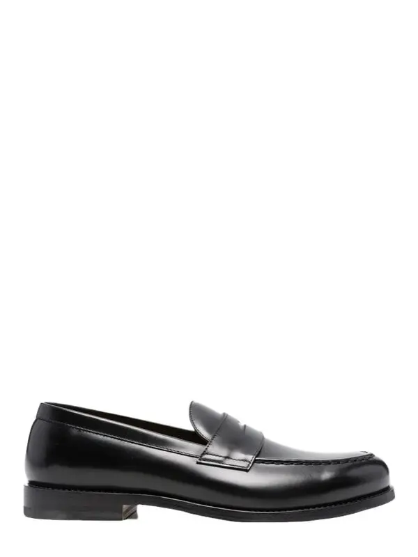 HENDERSON BARACCO Round Toe Slip-on Loafers - Black