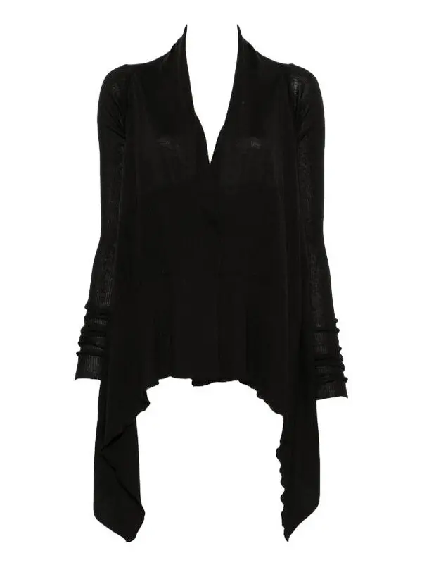 Rick Owens Asymmetric Long-sleeve Cardigan - Black