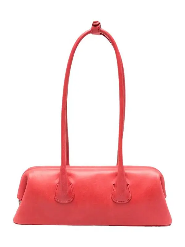 OSOI Leather Logo Handbag - Aged Red