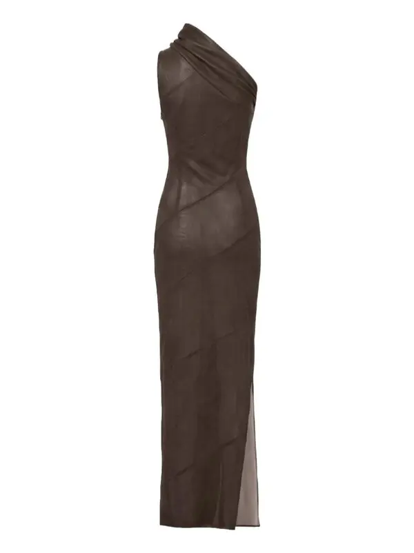 Rick Owens Sleeveless One-shoulder Dress With Side Slits - No