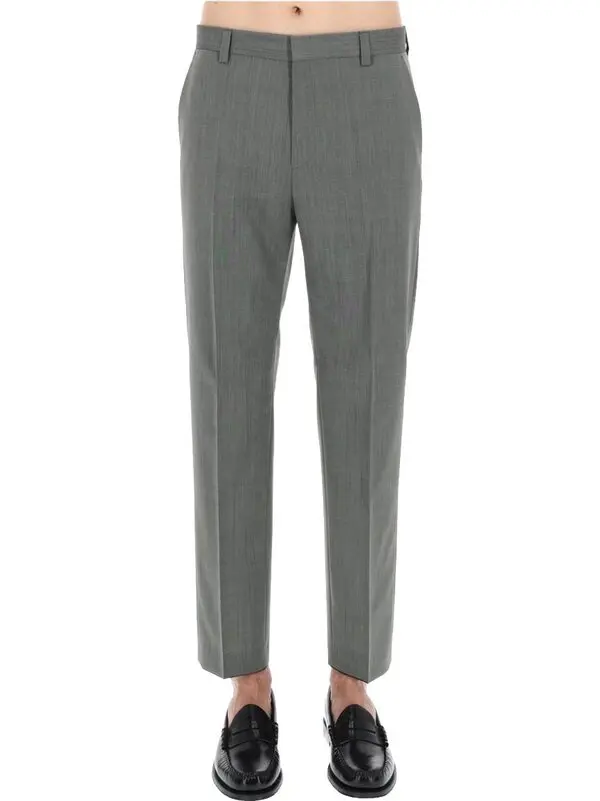 Hugo Boss Tailored Straight-leg Pants - Gray