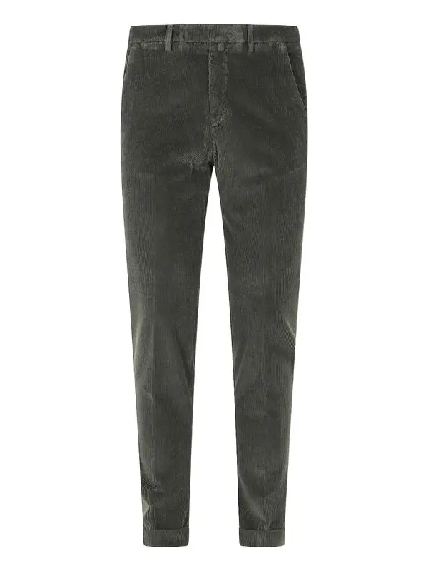 BRIGLIA 1949 Tailored Corduroy Trousers - Black