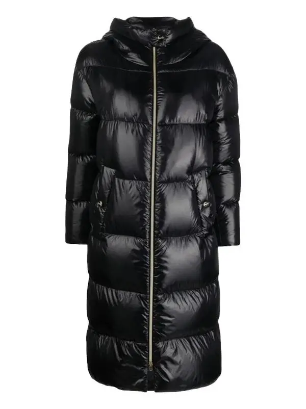 Herno Long-sleeve Hooded Down Jacket - Black