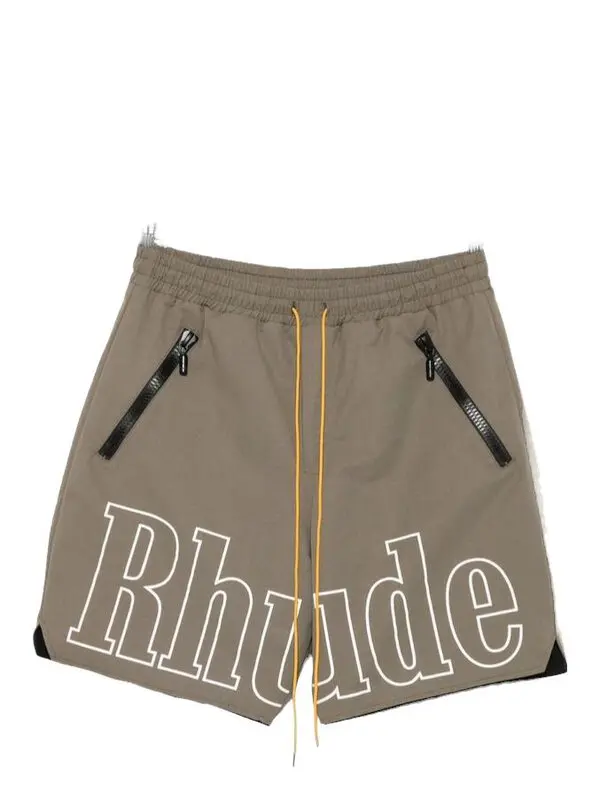 Rhude Drawstring Elastic-waist Shorts - Green