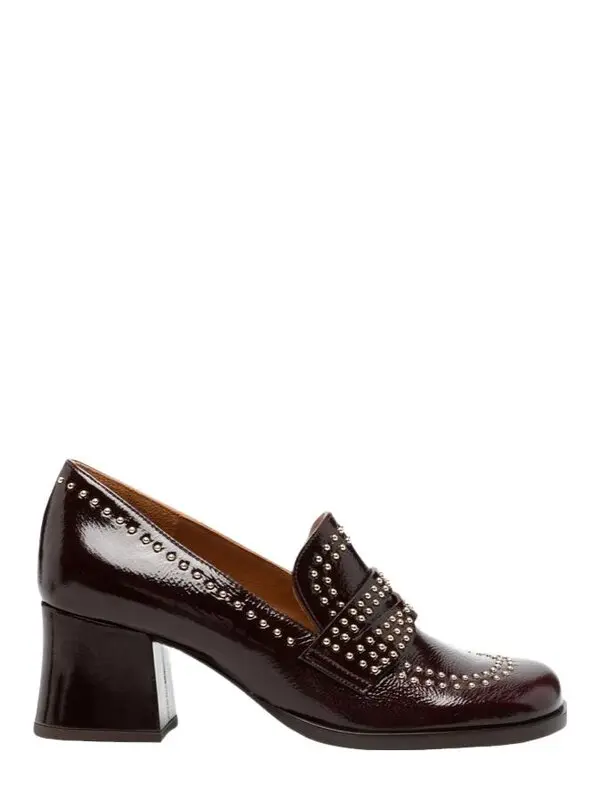 Chie Mihara Taleah Studded Leather Loafers - Grape Purple