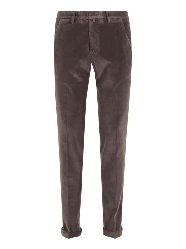 BRIGLIA 1949 Tailored Corduroy Trousers - Black