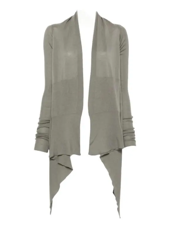 Rick Owens Long Sleeve Asymmetric Cardigan - Dark Gray