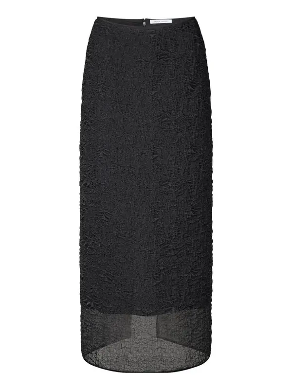 Cecilie Bahnsen Back Slit Midi Skirt - Black
