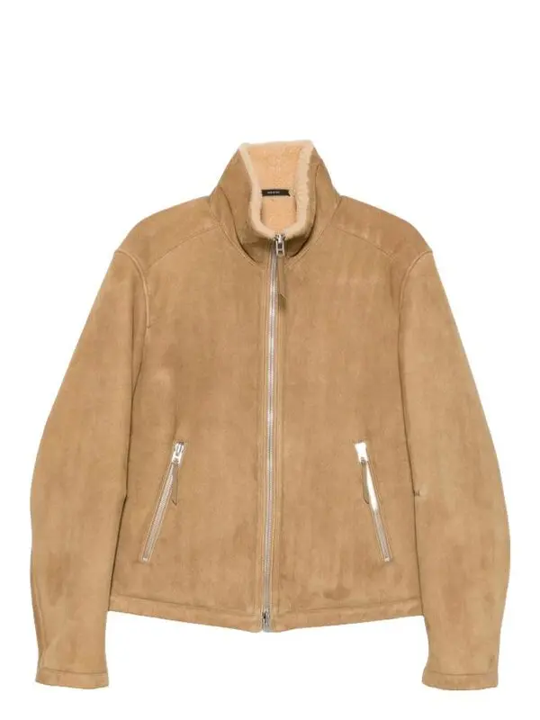 TOM FORD High-collar Zip-up Jacket - Nude