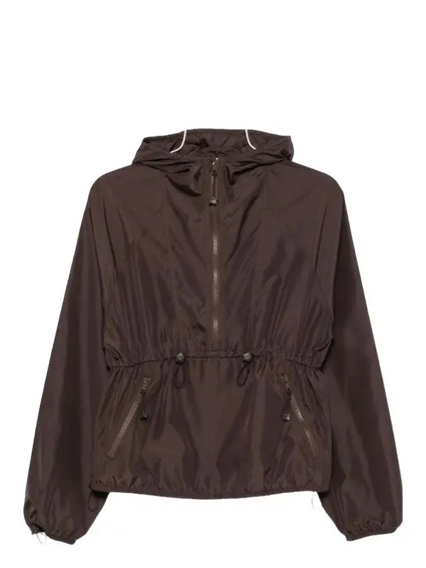 Cecilie Bahnsen Long-sleeved Casual Jacket With Drawstring Waist - Brown