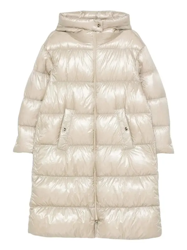 Herno Hooded Quilted Down Jacket - Beige