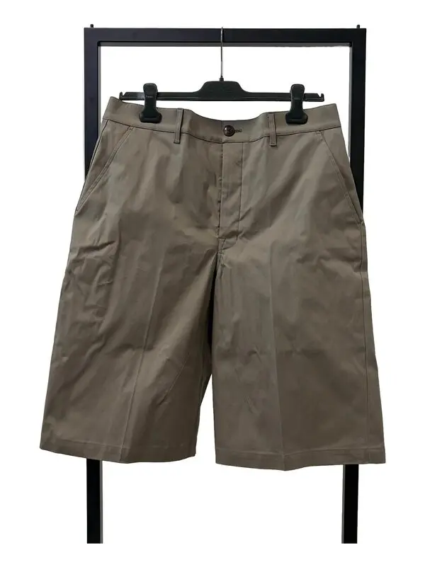 Rick Owens Fw26 Tower Work Shorts In Dust Heavy Poplin - Taupe