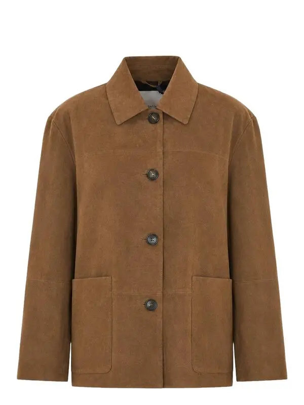 Max Mara Mastralla Suede Button-up Jacket - Brown