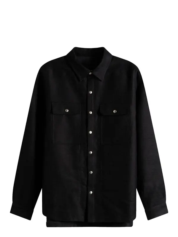 Rick Owens Long Sleeve Shirt Jacket - Black