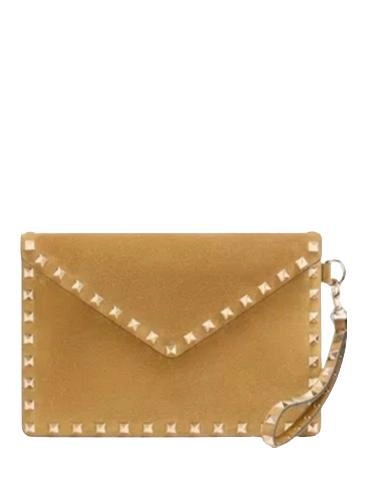 Valentino Garavani Riveted Envelope Clutch - Brown