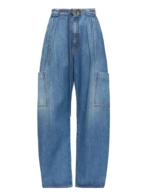 Sportmax Oversized Denim Cargo Jeans - No