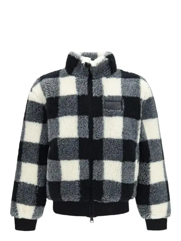 Givenchy Plaid Long Sleeve Casual Jacket - Black