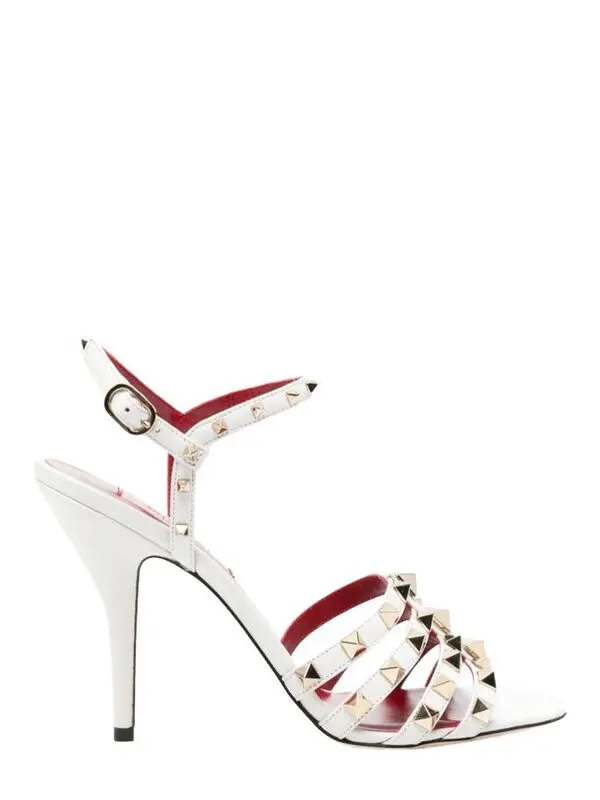 Valentino Garavani Rockstud Heeled Sandals - White