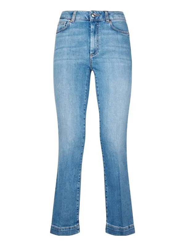 Sportmax Cropped Denim Jeans With Button Fly - No