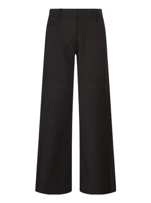 Max Mara Tailored Wide Leg Pants With Belt Loops - Black