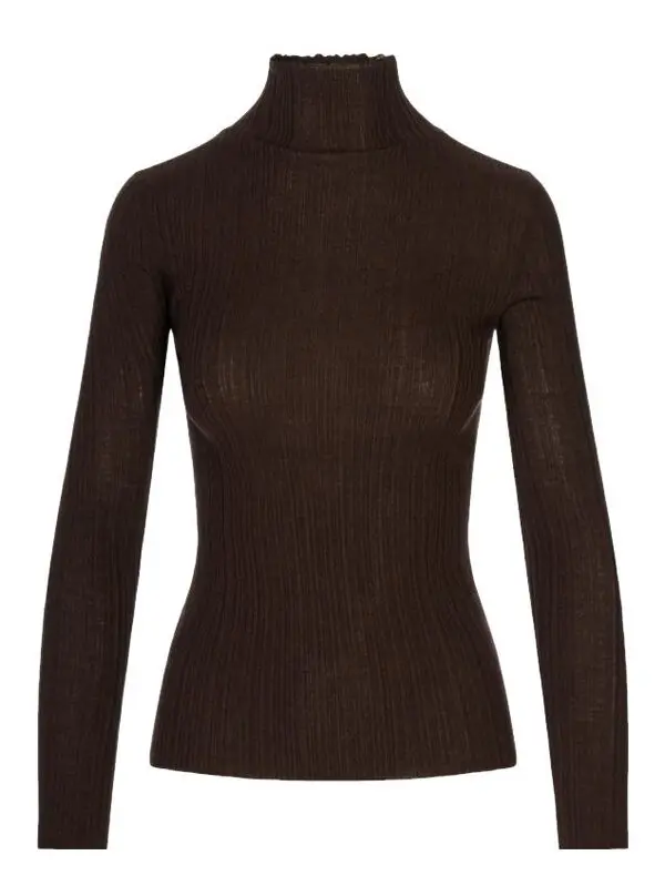 Agnona Ribbed Knit Scalloped-edge Sweater - No
