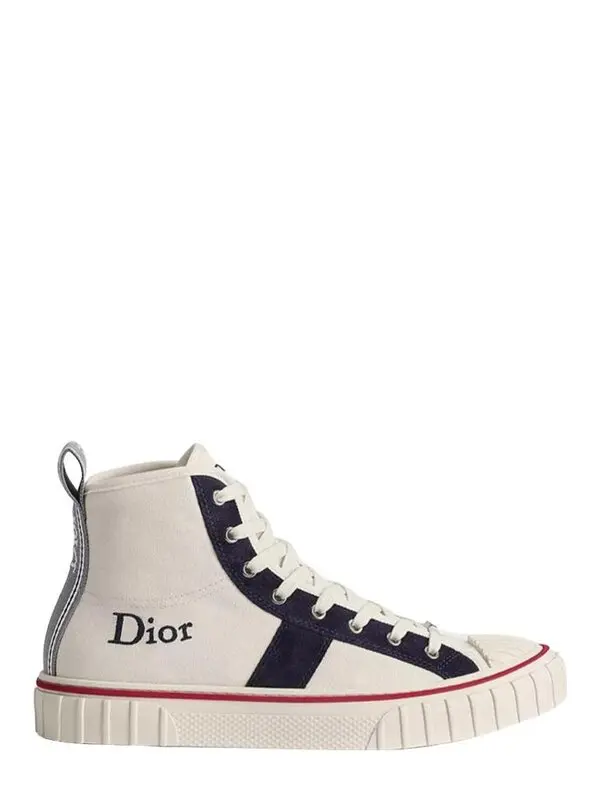 Dior High-top Lace-up Sneakers - White/navy