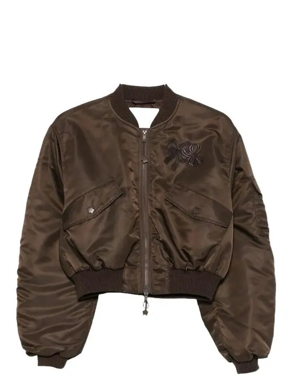 Cecilie Bahnsen Long-sleeve Bomber Jacket - Brown