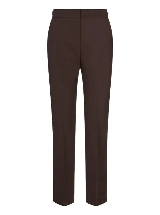 Max Mara Mxmacino Logo Plaque Trousers - Brown